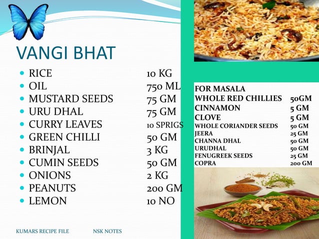 Maharashtra menu 17 | PPT