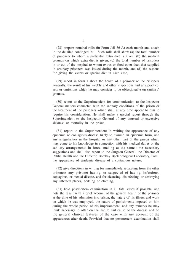 Maharashtra prison manual chapter 4 | PDF | Infectious Diseases ...