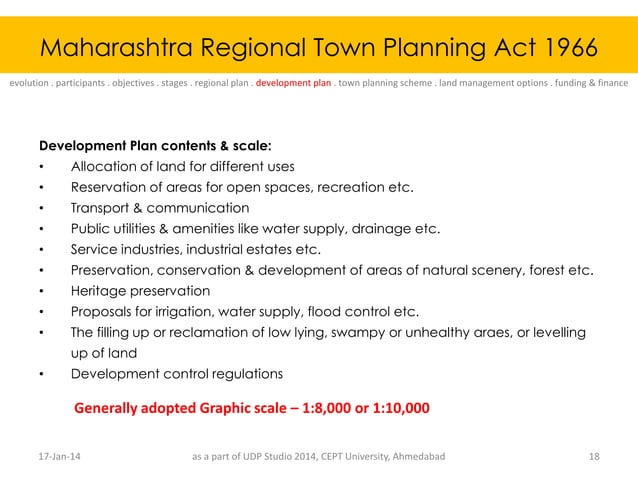 Maharashtra regional town planning act (1966) | PPSX