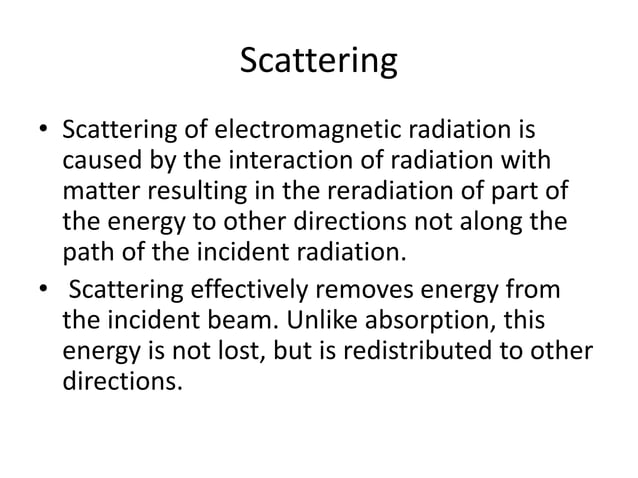 SCATTERING | PPTX | Physics | Science