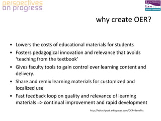 Open educational resources (OER): why they matter | PPT