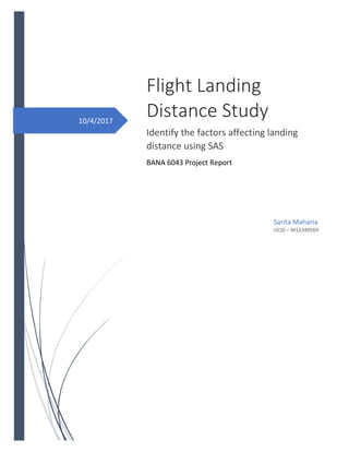 Flight Landing Distance Study Using SAS | PDF