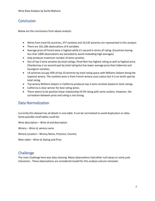 Wine Data Analysis using R, SQL and TABLEAU | PDF