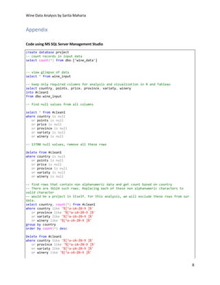 Wine Data Analysis using R, SQL and TABLEAU | PDF