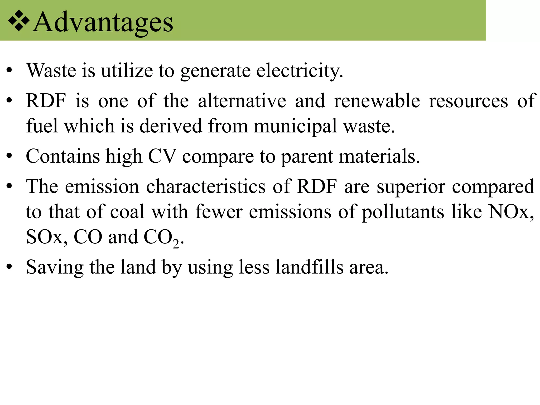 Refuse Derived Fuel:- Energy From Waste. | PPTX