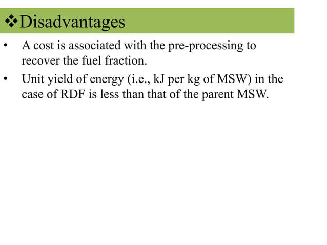 Refuse Derived Fuel:- Energy From Waste. | PPTX | Chemistry | Science