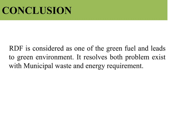 Refuse Derived Fuel:- Energy From Waste. | PPTX | Chemistry | Science