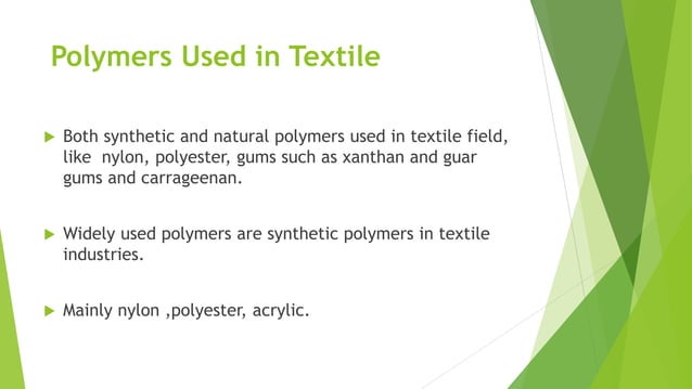 polymers in textile industries