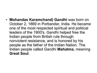 Mahatma Gandhi | PPT