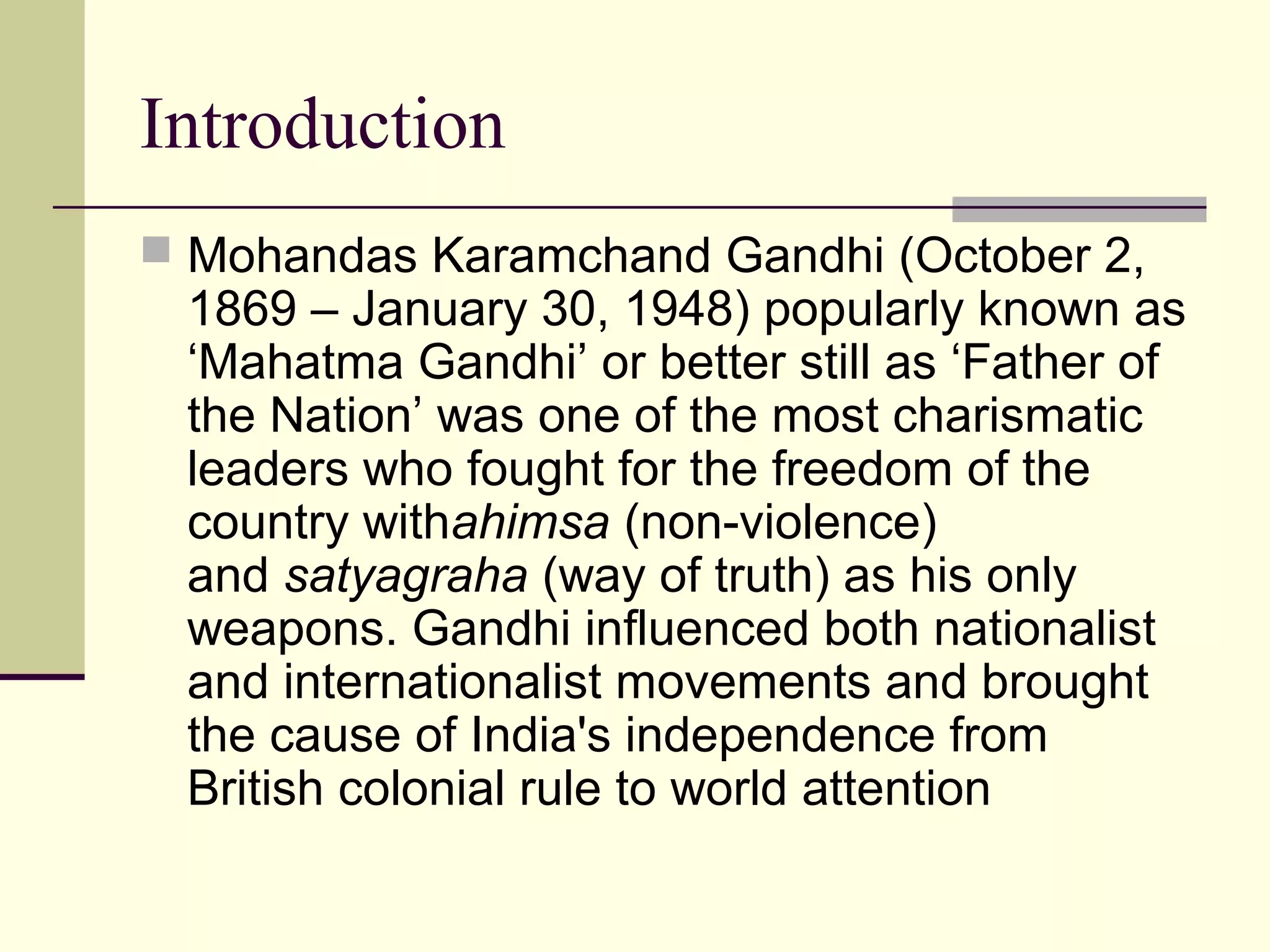 Mahatma gandhi | PPT