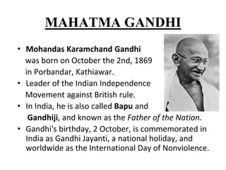 Mahatma gandhi | PPT