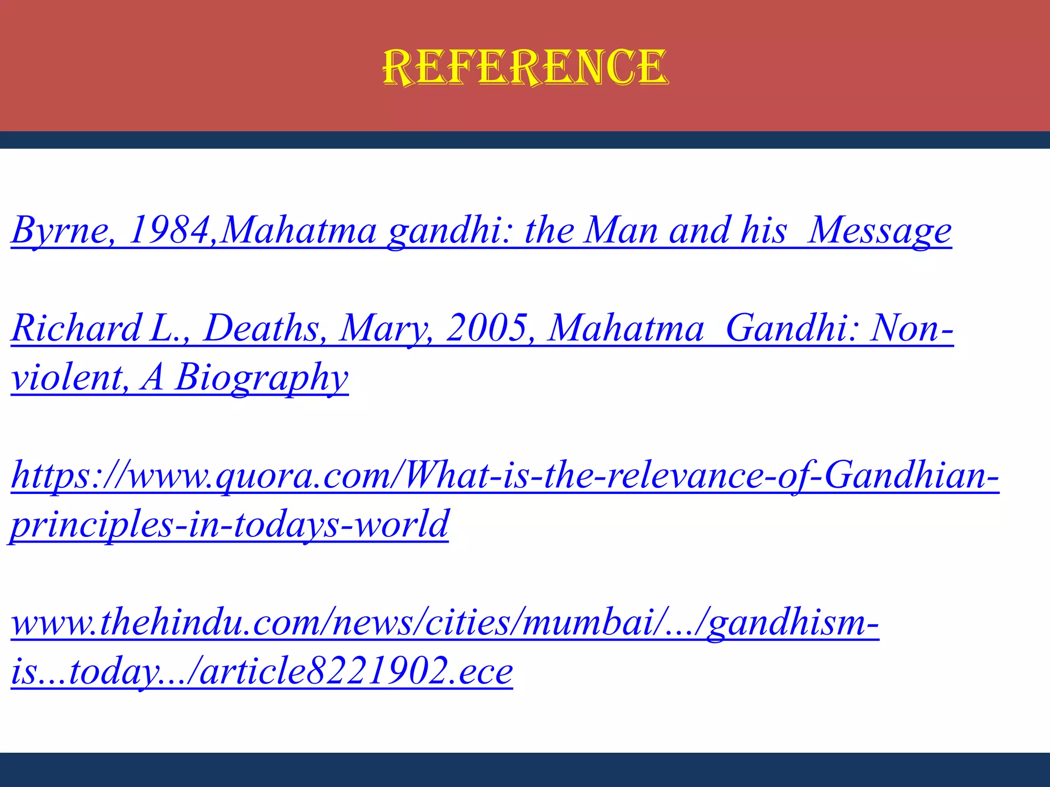 Mahatma gandhi a non-violent leader | PDF