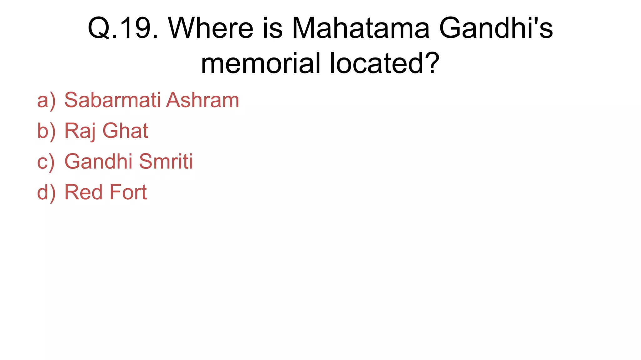 Mahatma gandhi quiz | PPTX