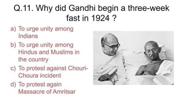 Mahatma gandhi quiz | PPTX | Hinduism | Religion & Spirituality