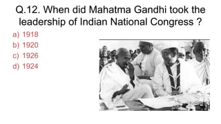 Mahatma gandhi quiz | PPTX