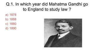 Mahatma gandhi quiz | PPTX