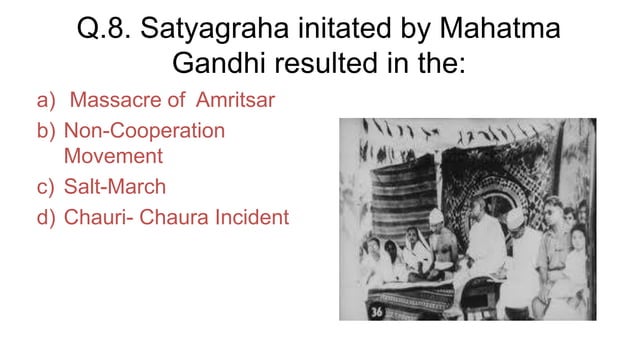 Mahatma gandhi quiz | PPTX | Hinduism | Religion & Spirituality