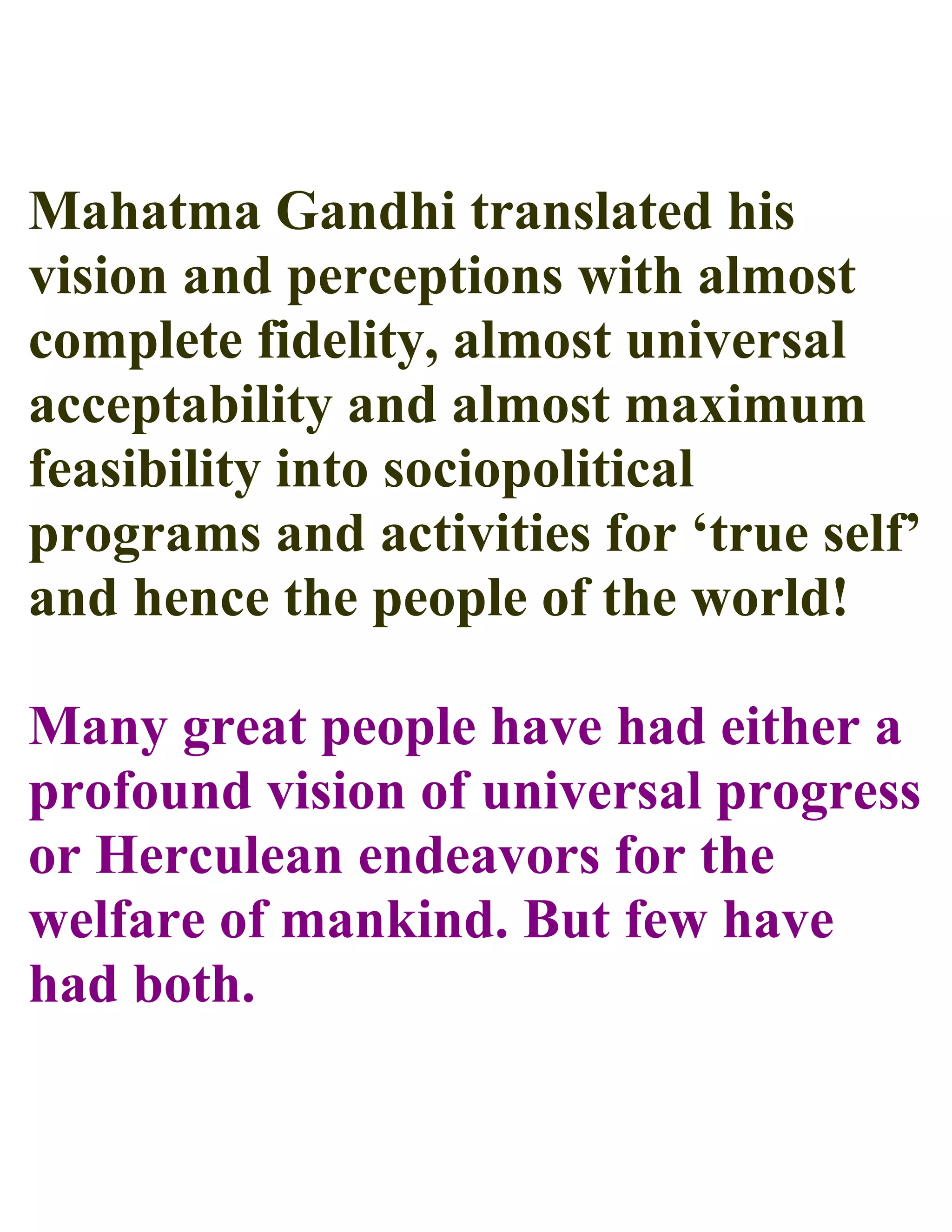 Mahatma Gandhi Dr. Shriniwas Kashalikar | PDF