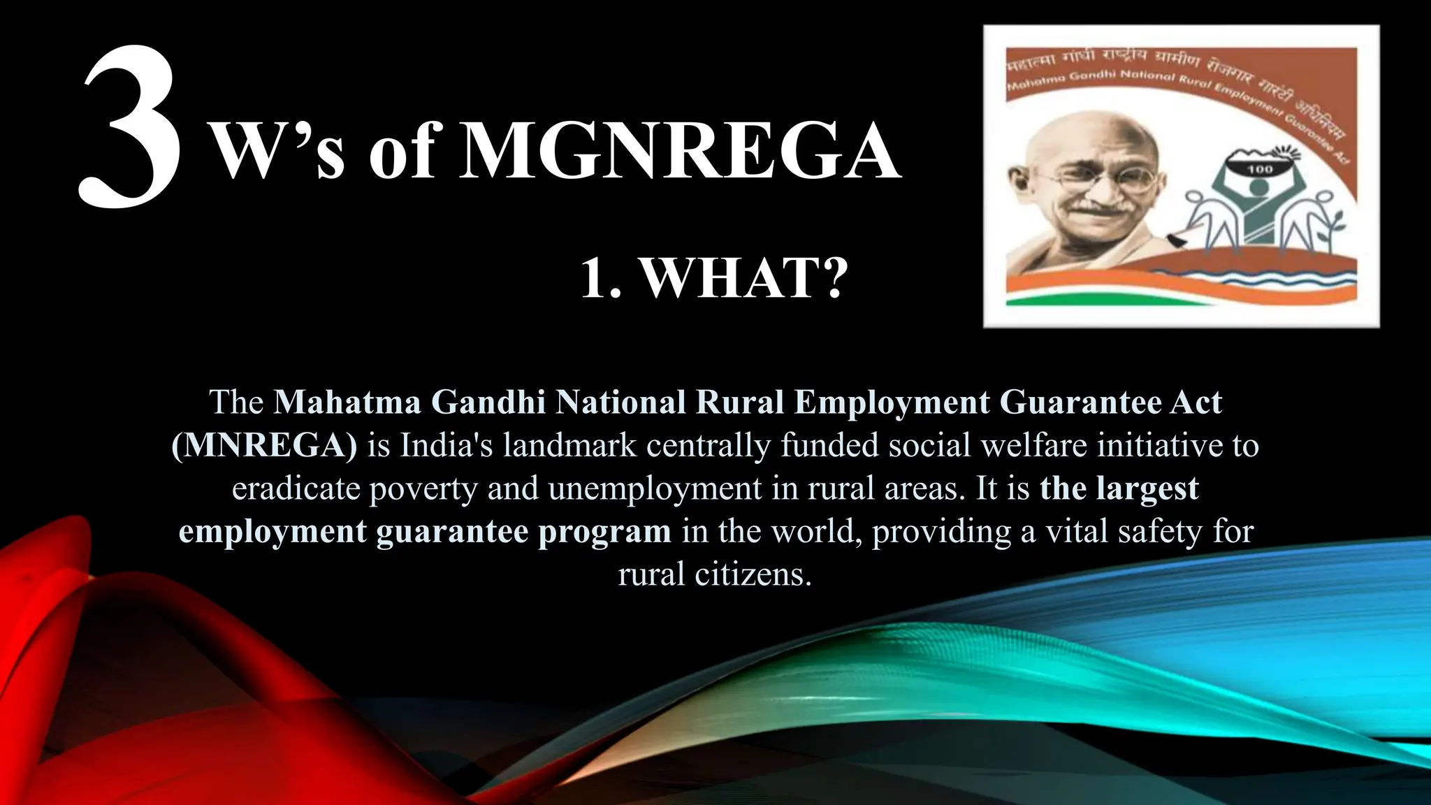 Mahatma Gandhi National rural employment act latest | PPTX