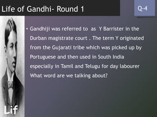 Mahatma gandhi@ 150 quiz | PPTX