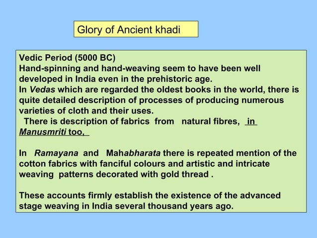 Mahatma gandhi’s khadi | PPT
