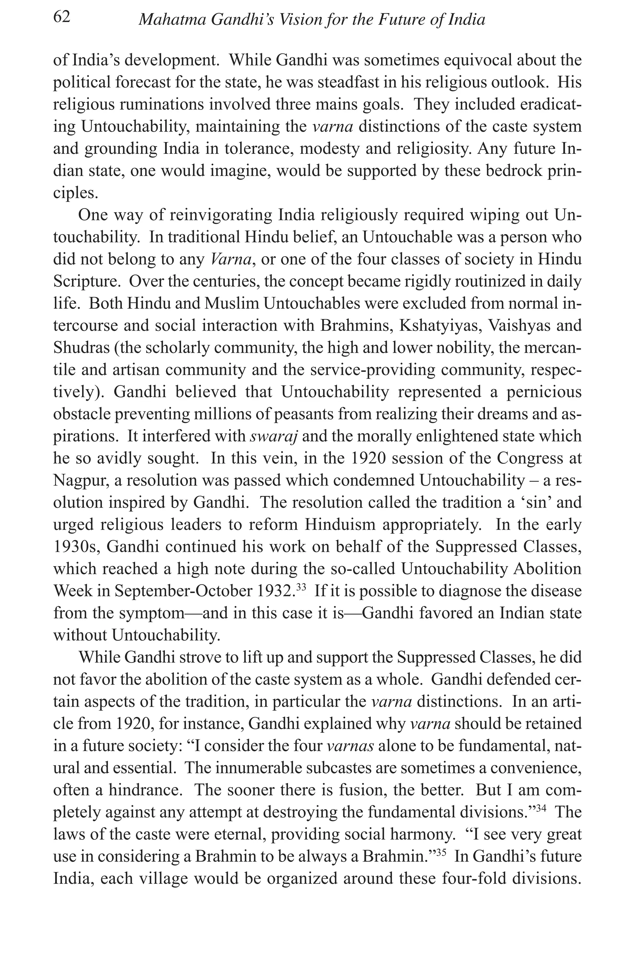 Mahatma gandhis vision for the future of india the role of enli | PDF