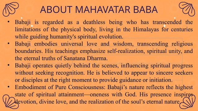 MAHAVATARA BABA JEE (महावतार बाबा जी).pptx
