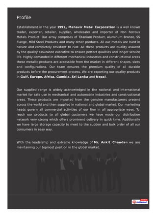 Mahavir metal-corporation | PDF