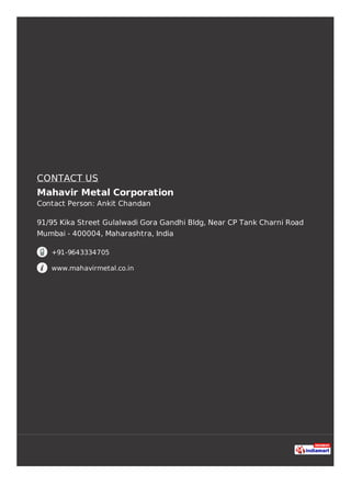 Mahavir metal-corporation | PDF