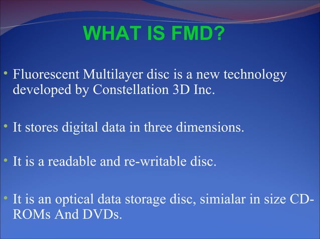 Fluorescent Multi-Layer Disc | PPT | Data Storage and Warehousing ...
