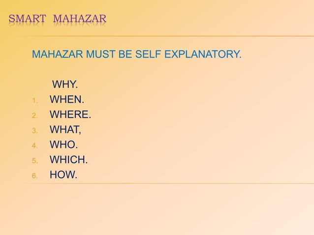 How to prepare a Mahazar ppt from T James Joseph Adhikarathil.Certified ...