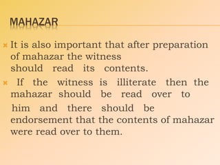 How to prepare a Mahazar ppt from T James Joseph Adhikarathil.Certified ...