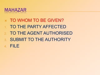 How to prepare a Mahazar ppt from T James Joseph Adhikarathil.Certified ...