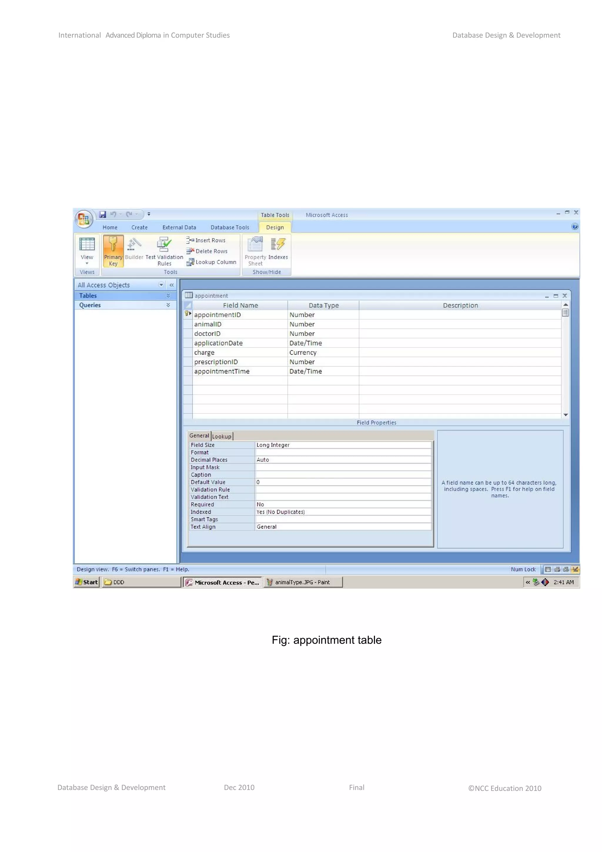 Database design and Development | DOC