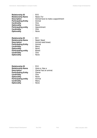 Database design and Development | DOC
