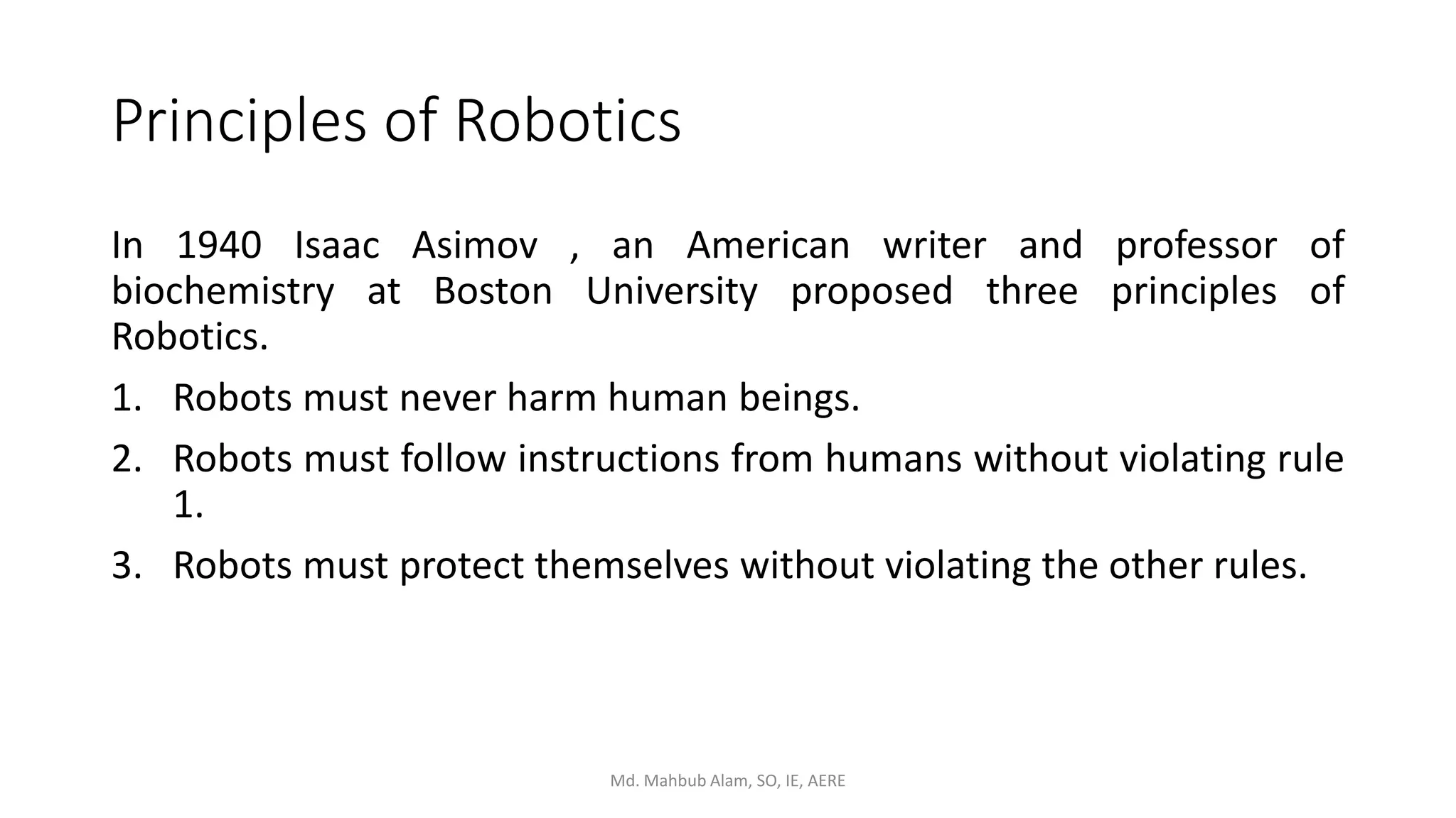 Introduction to Robotics and Future of Robotics in perspective of ...