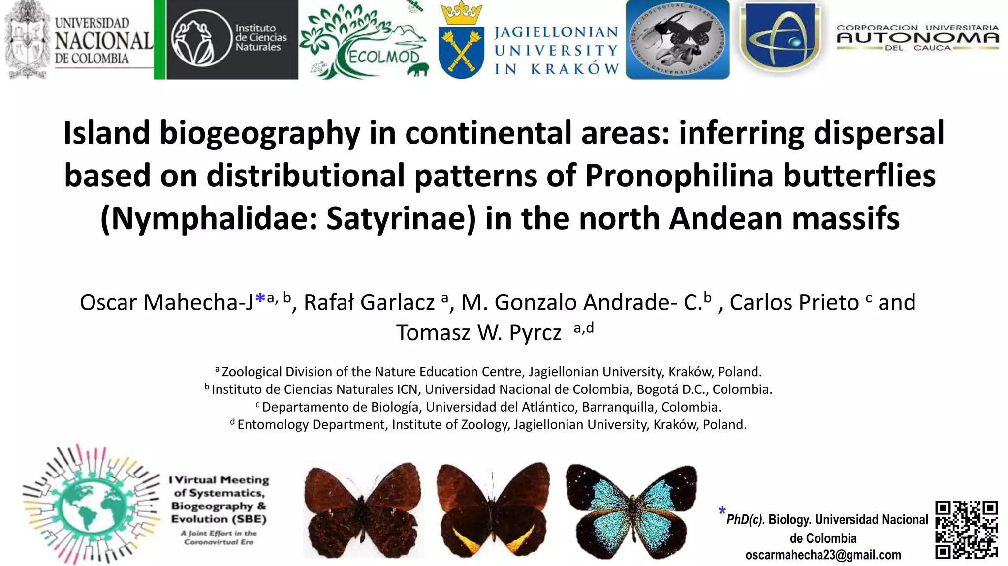 Island biogeography in continental areas: inferring dispersal based on ...