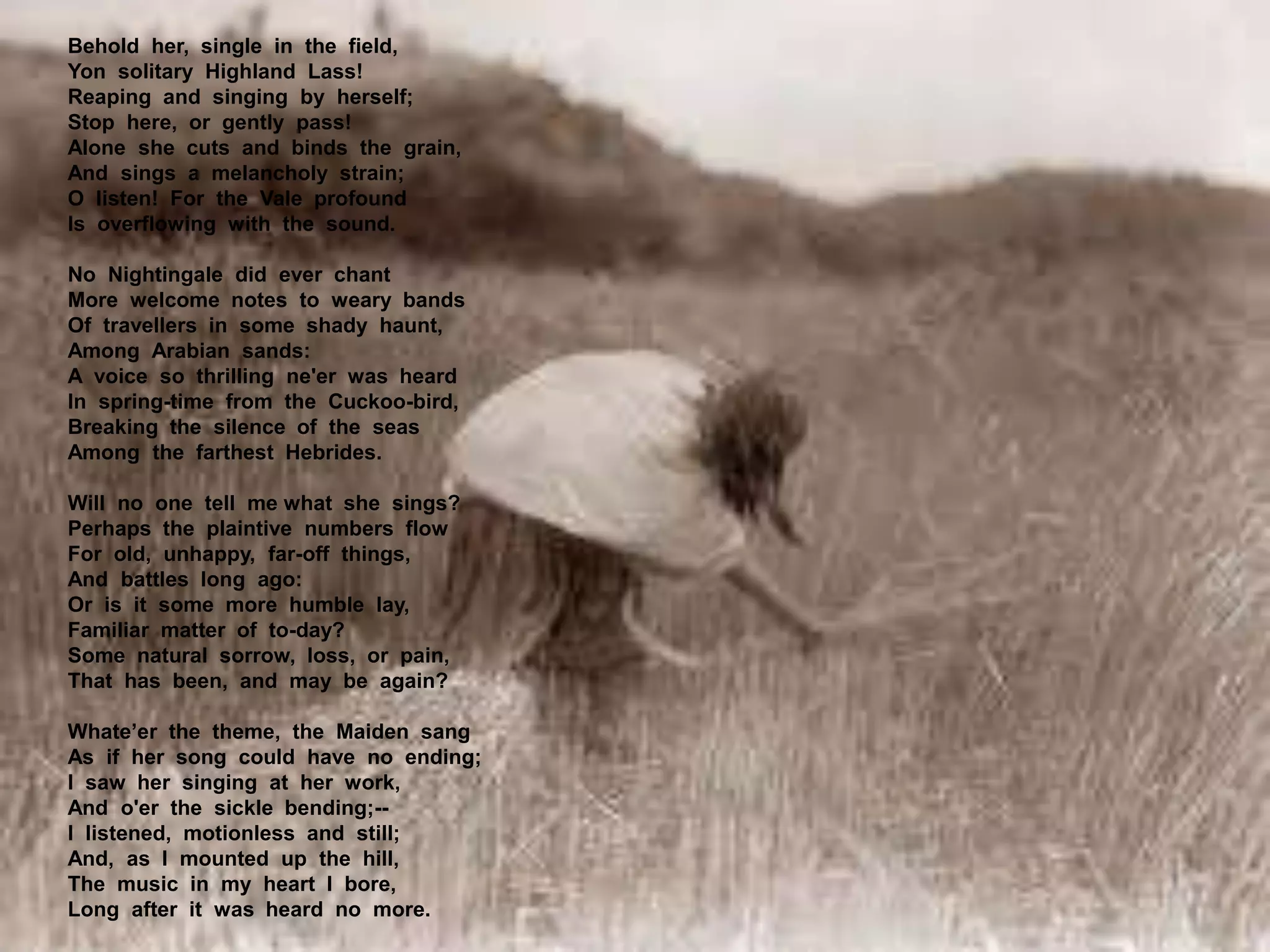 The Solitary Reaper | PPTX