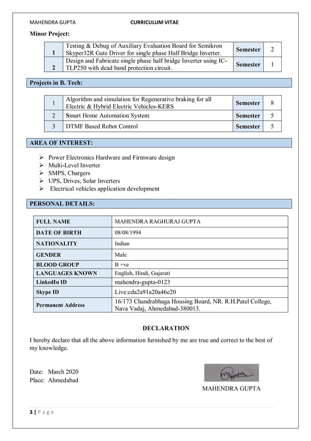Mahendra gupta CV 03-2020_1 | PDF