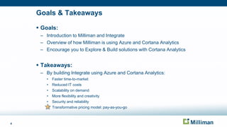 Cortana Analytics Workshop: Milliman Integrate for Cortana Analytics | PDF