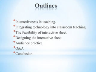 The Interactive Lesson Plan (Mahes Al-Olaimat) | PPT
