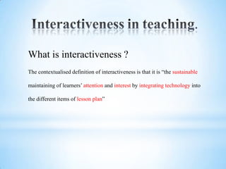The Interactive Lesson Plan (Mahes Al-Olaimat) | PPT