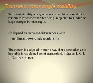 PPT ON POWER SYSTEM STABILITY | PPTX