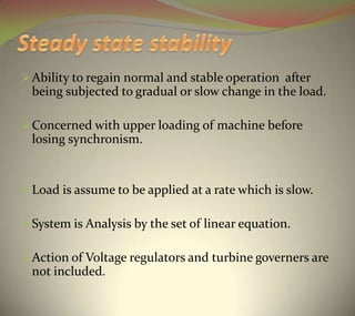 PPT ON POWER SYSTEM STABILITY | PPTX