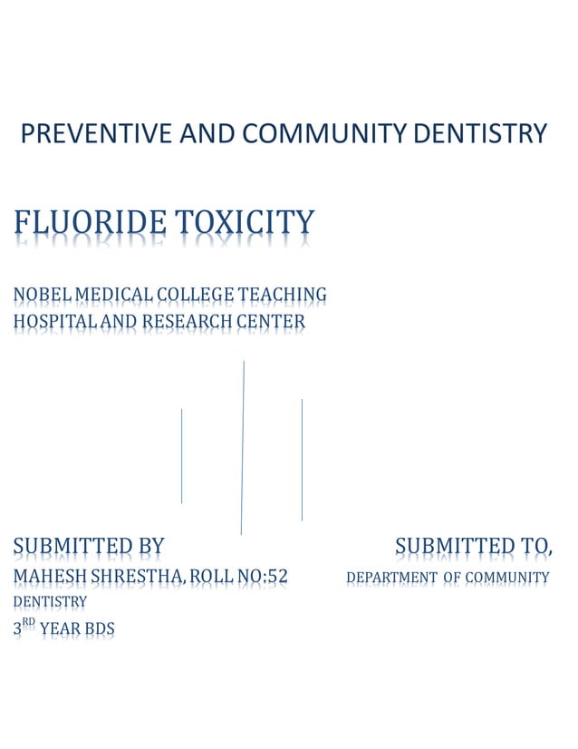 fluoride toxicity | DOCX