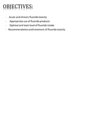 fluoride toxicity | DOCX