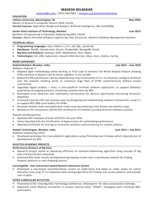 Mahesh Belnekar Resume | PDF