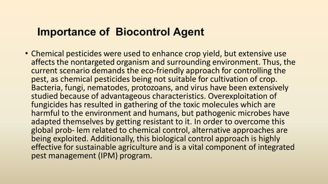 FUNGI AS BIOCONTROL AGENT.pptx | Agriculture | Industries