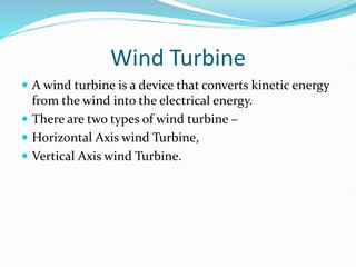 Power Point Presentation on Wind Turbine | PPTX
