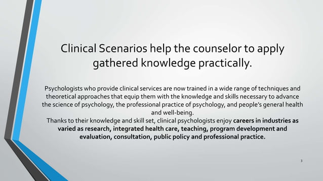 clinical scenarios | PPT